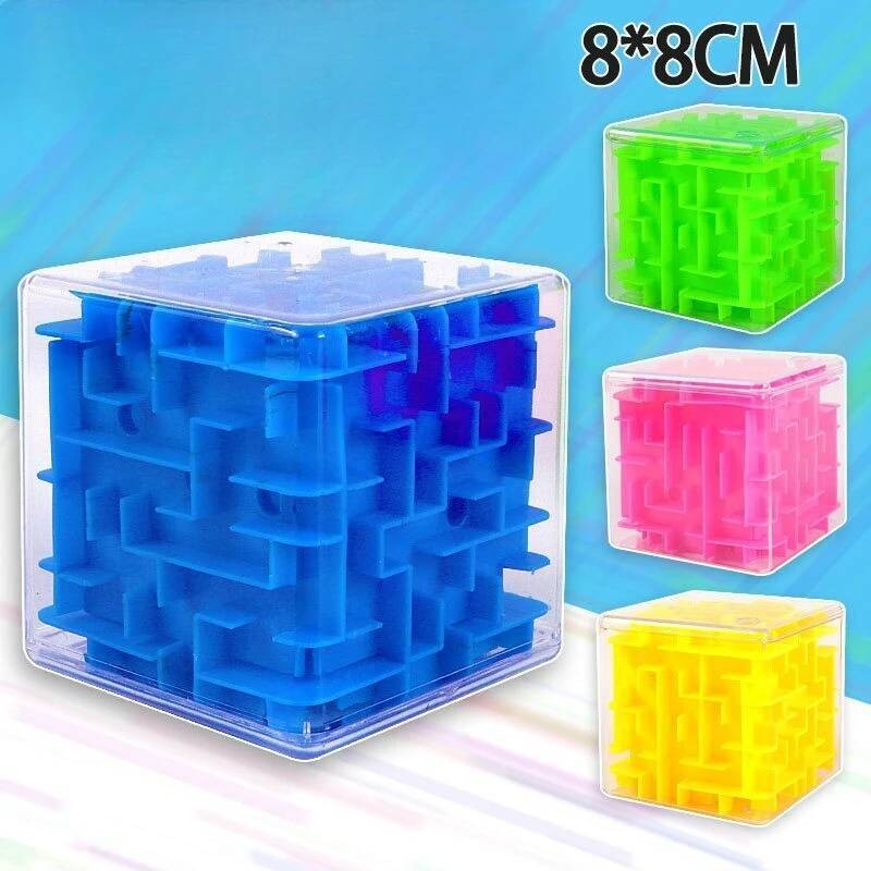 3D Mini Magic Six-sided Transparent Puzzle Speed Cube Rolling Ball ...