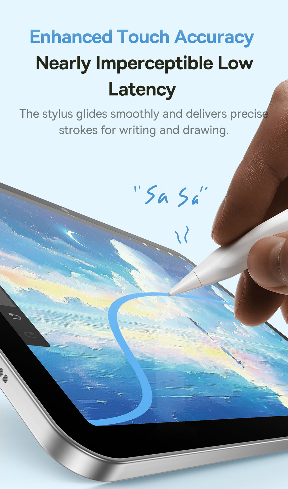 Baseus Stylus Pen Pencil2 with Wireless Charging for iPad Air 4 Pro 11 12.9 Mini 6 Fine Point ...