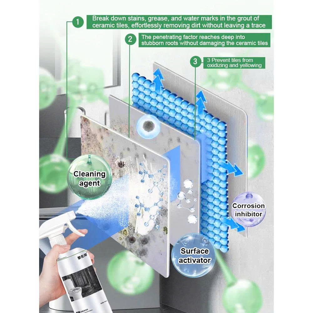 300ML Multi-Purpose Stain Removal Spray Oxalic Acid Cleaner Toilet ...