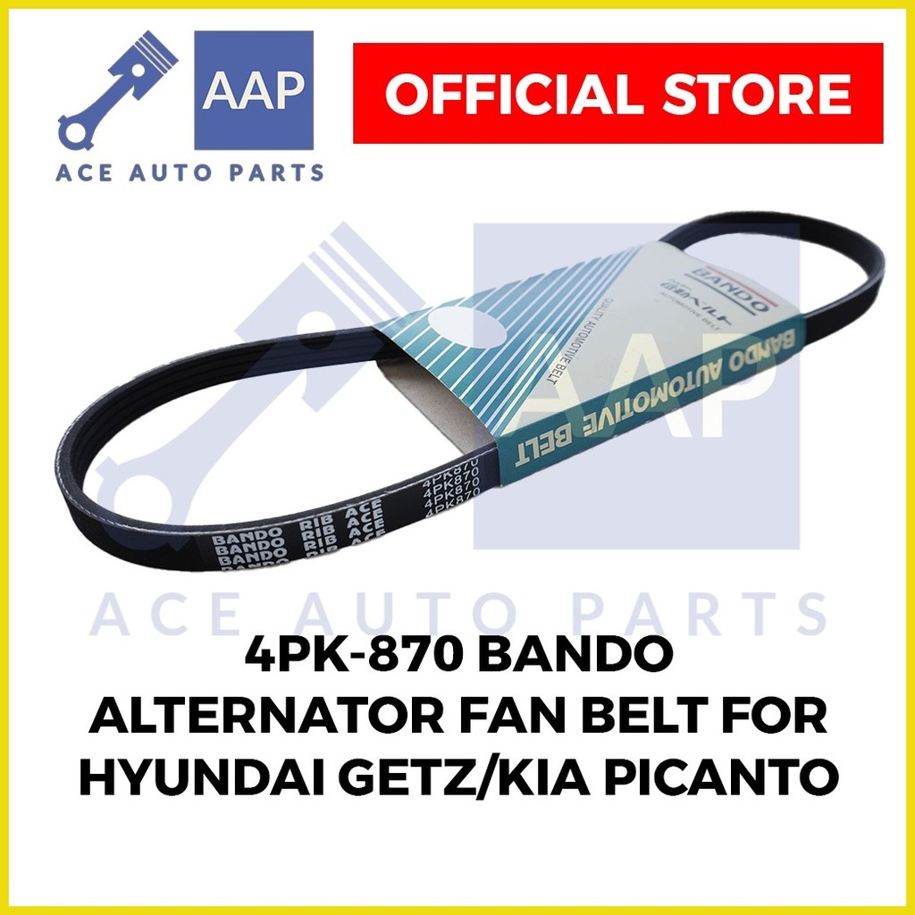 Alternator Fan Belt for Hyundai Getz/Kia Picanto 4PK-870 Bando Japan ...