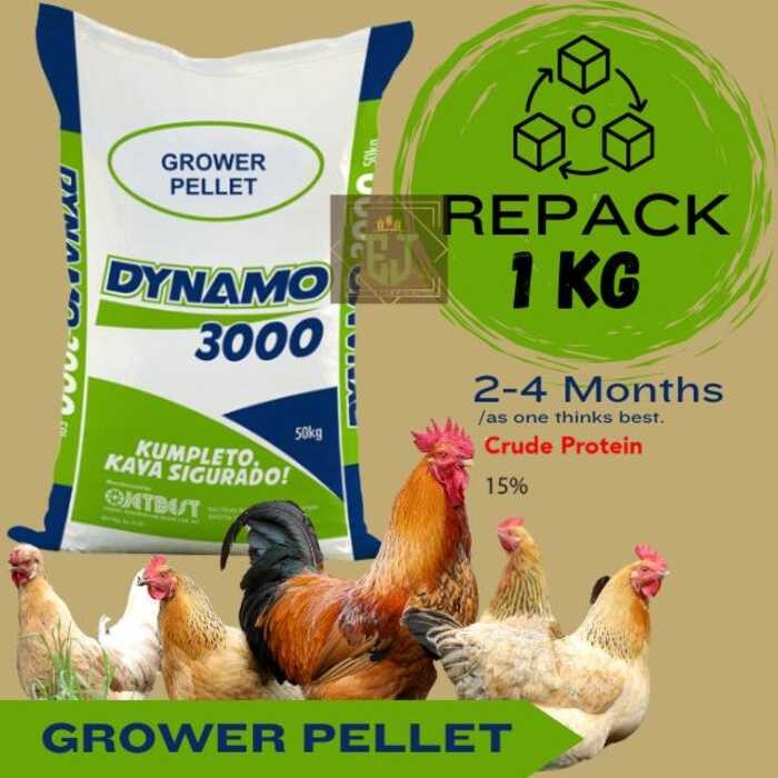 Jetbest Dynamo 3000-Chicken Grower Pellet-Maintenance Feeds | 1 Kg (Repack) 39E | Shopee Philippines