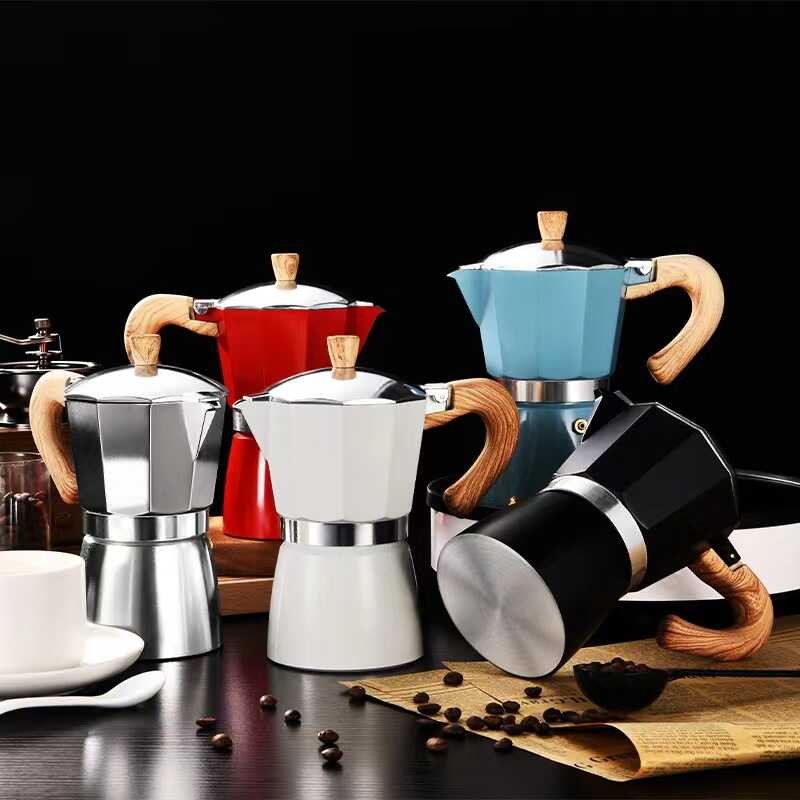 European Style Wood Grain Handle Coffee Pot Turkish Coffee Utensils ...