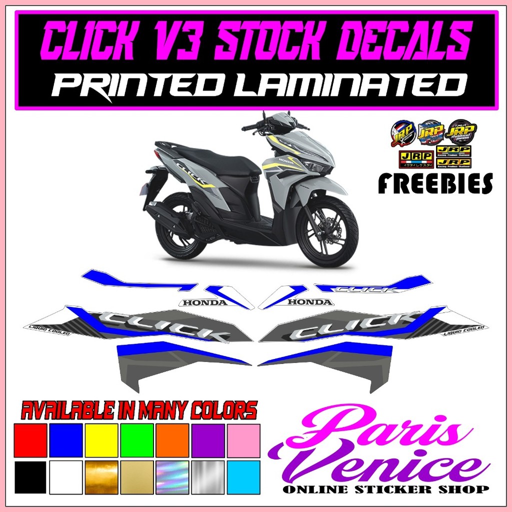 honda click v3 stock decals printed laminated original | Shopee Philippines