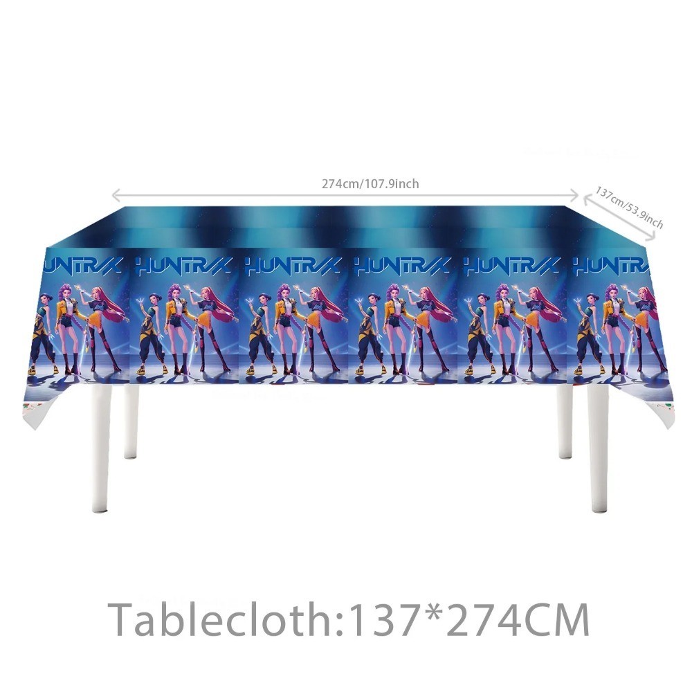 Demon Hunters Birthday Party Tablecloth Plastic Table Cover for Baby ...