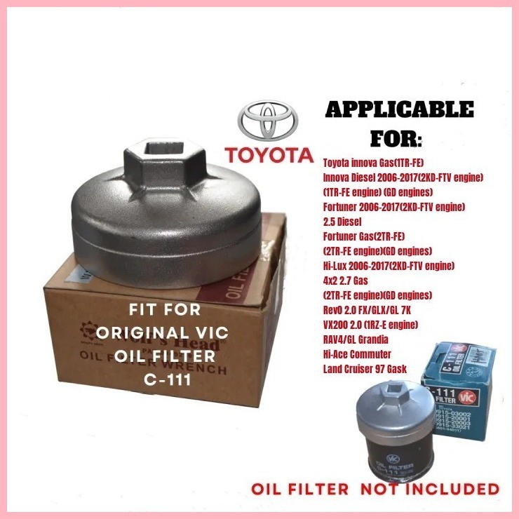 Vic C-111 oil filter wrench for Innova Revo 4 Runner Hi lux Hi Ace ...
