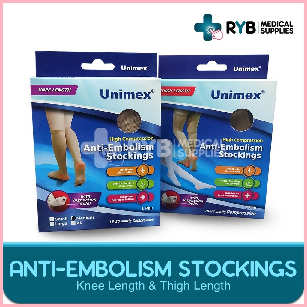 Unimex Anti-Embolism Stockings - Knee Length & Thigh Length - High ...