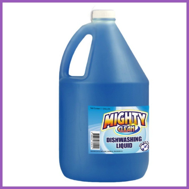 Mighty Clean Dishwashing Liquid Blue Antibacterial Blue 1 Gallon ...