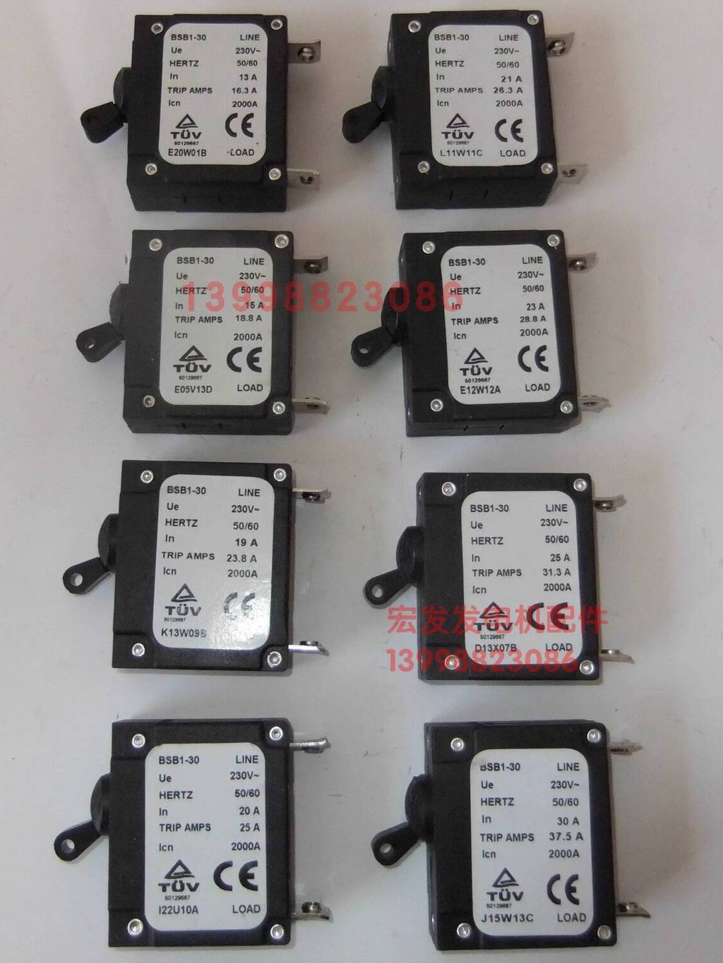 ☑♥ Generator Circuit Breaker 10A 12A 13A 19A 20A 21A 23A 25A 30A 36A ...