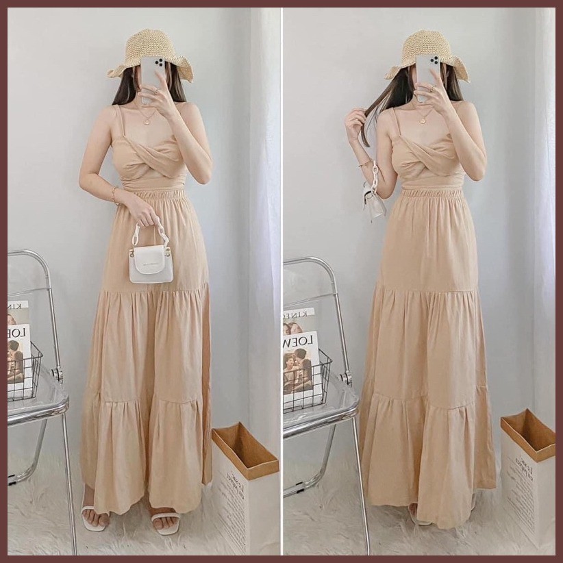 ∪ Rhian Coordinates Suit Sets|Padded top garterize and maxi long skirt ...