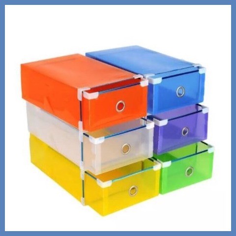 ۞ Excelsior Candy color Shoe Box Organizer Drawer Type Shoebox Storage ...