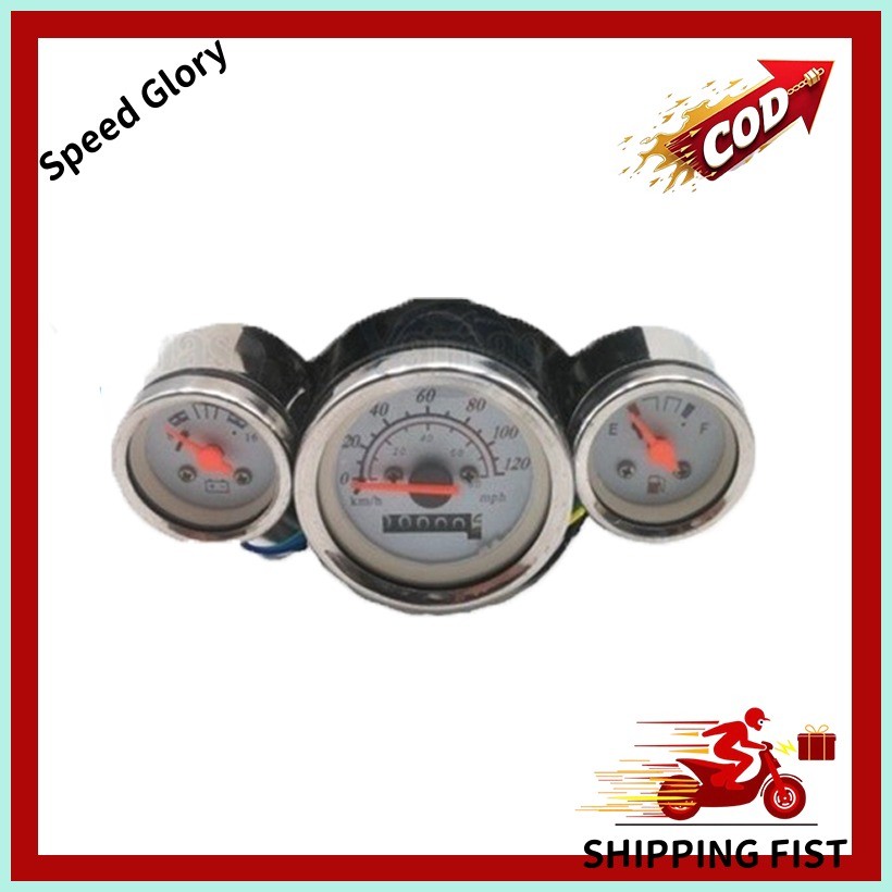 UNIVERSAL 3 IN 1 SPEEDOMETER SMALL MOTORCYCLE | Shopee Philippines