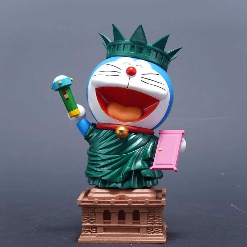 mon Statue Of Liberty Figurine Doraemon Anime Peripheral Model Ornament ...