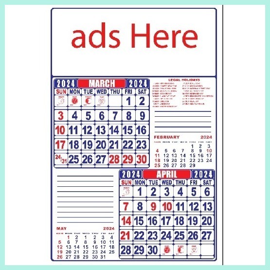 50pcs Customized 2025 Calendar Kalendaryo 2025 Size Long Bond Paper ...