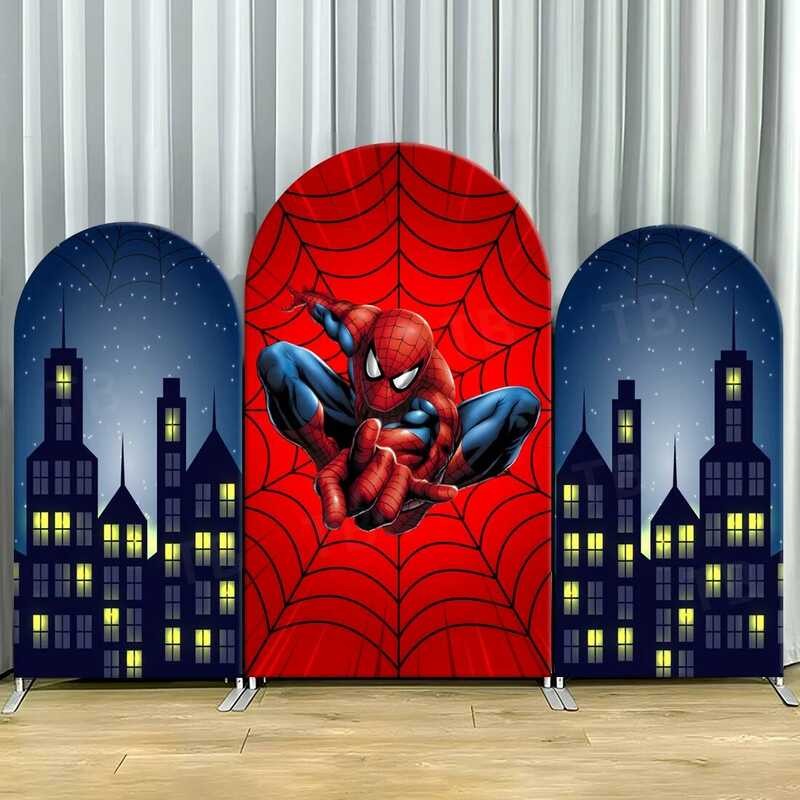 Theme Spider Man Arch Backdrop Covers For Boy Birthday Party Decoration ...