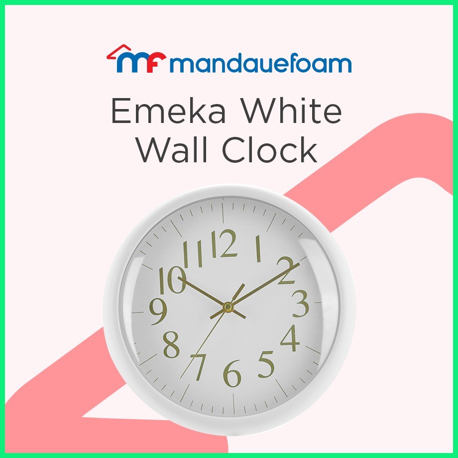 Mandaue Foam Emeka White Wall Clock | Shopee Philippines