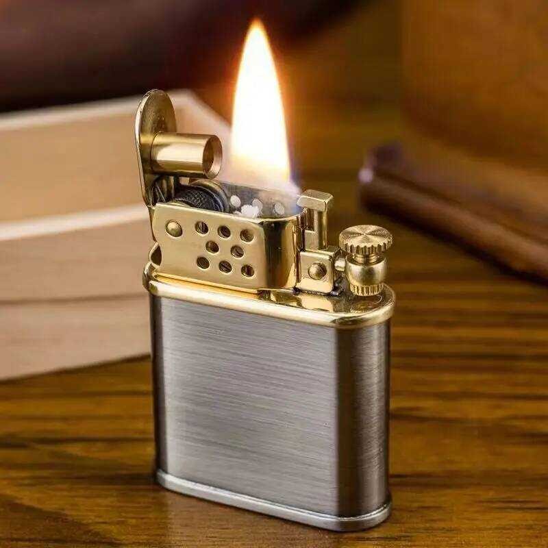 Xj Zorro Brass Er Kerosene Lighter Automatic Ignition Pure Copper ...
