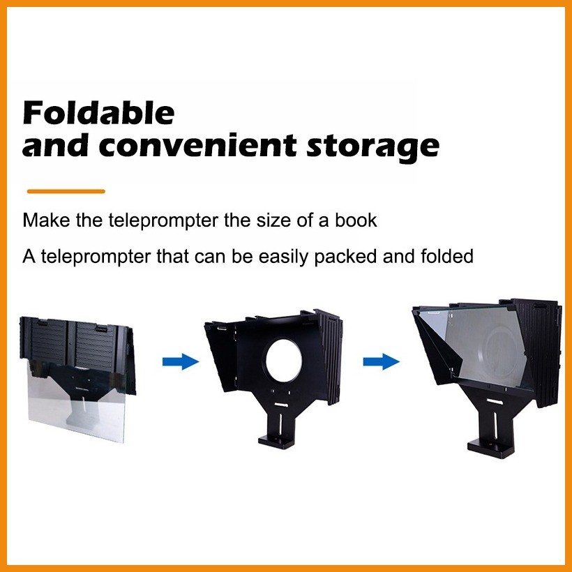 Teleprompter for Studio Live fits Mobile Tablet Clip Camera Portable ...