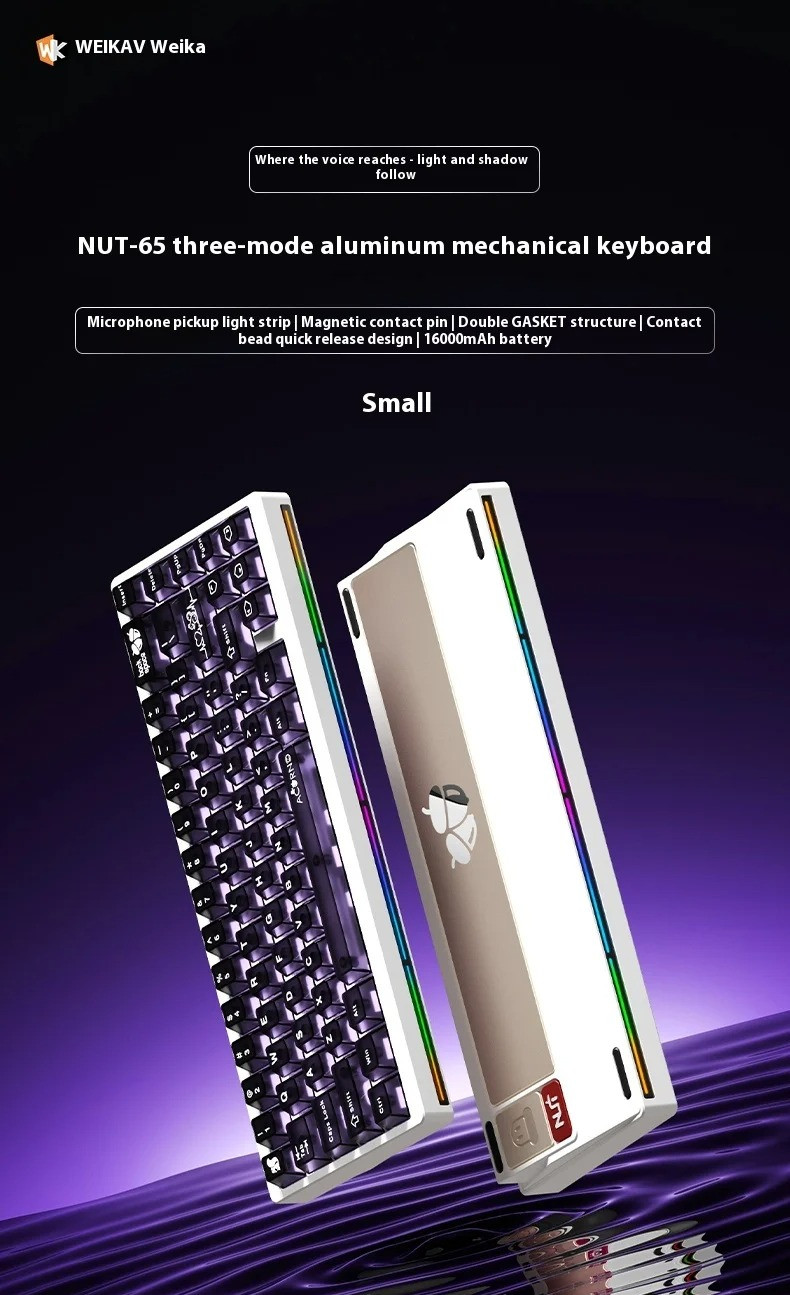 Weikav Nut65 Luminum Mechanical Esports Gaming Keyboard Kit Wireless ...
