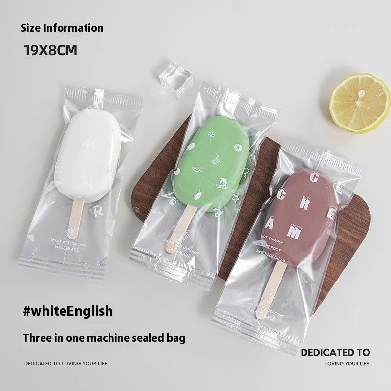 100pcs Ice Cream Heat Seal Wrapper Graham Bar Packaging 8x19 Ice Cream ...
