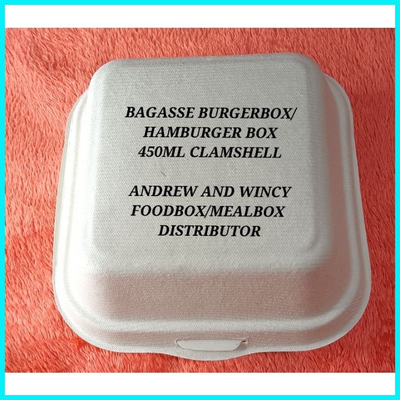 TRIGEM BAGASSE BURGER BOX 50PCS PER PACK | Shopee Philippines