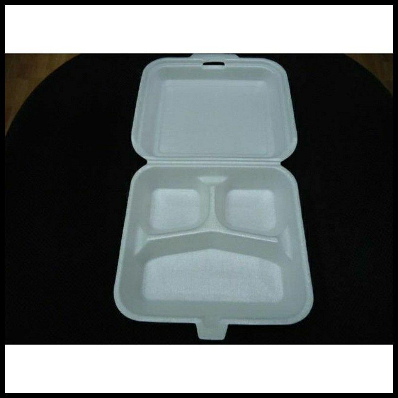 50 pcs - Lunch Box 3 (LB3, LB-3) - Food Styro, Disposable Meal Box, 3 ...