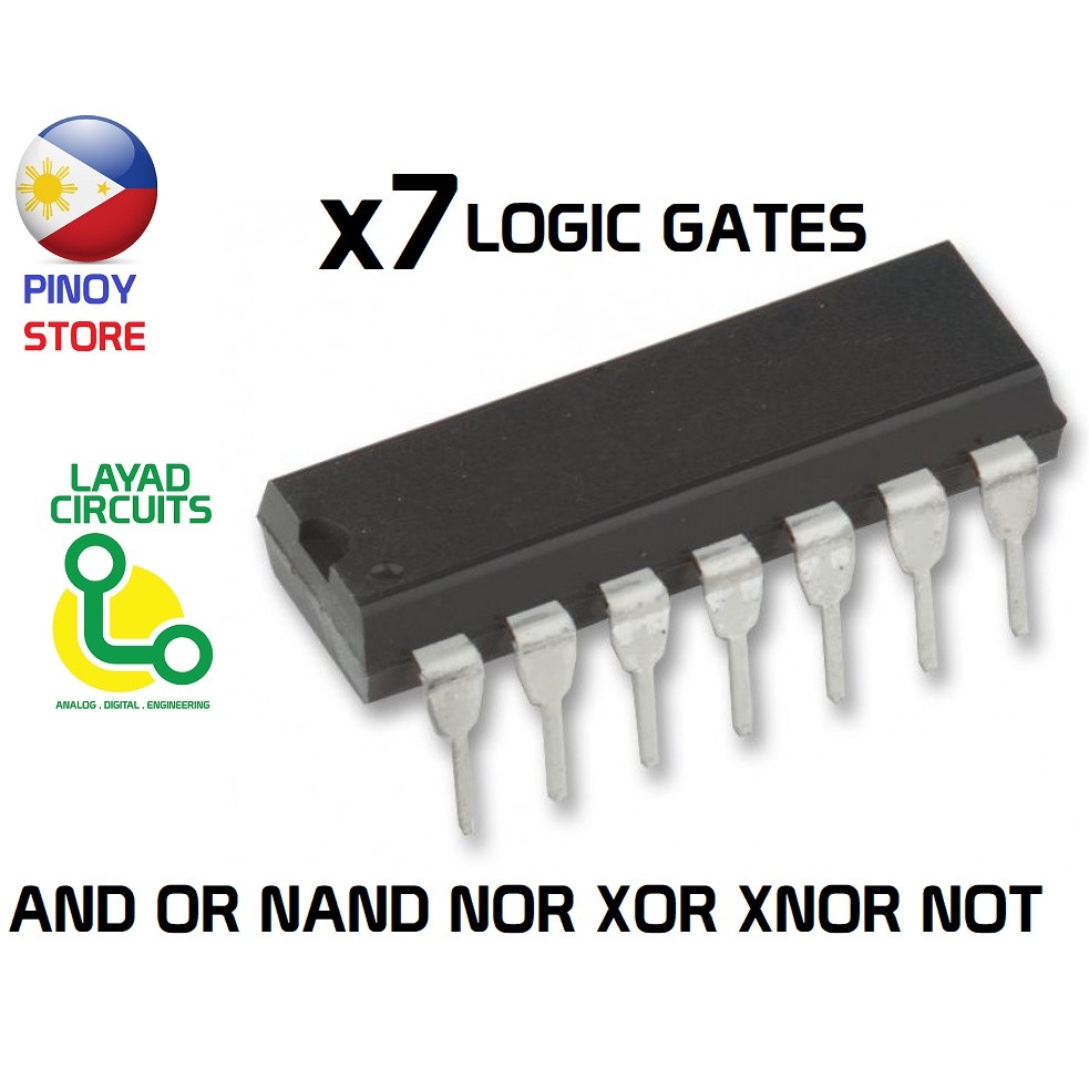 7 Logic Gate IC NAND NOR NOT AND OR XOR XNOR 7400 7402 7404 7408 7432 ...