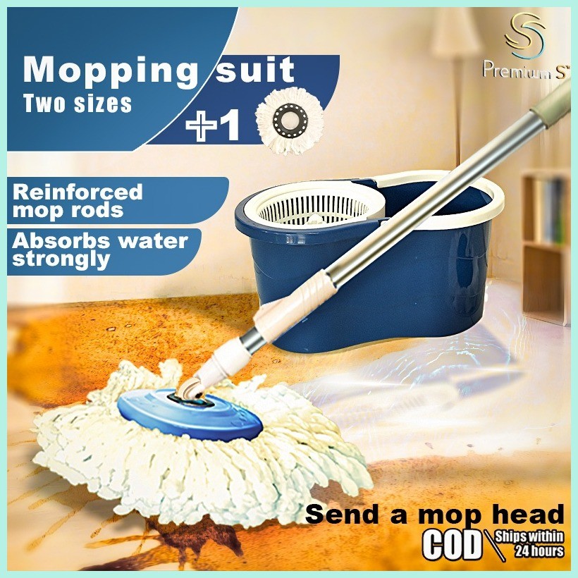 NEW Spin Mop With Spinner And Bucket Tornado Mop 360 Easy Microfiber ...