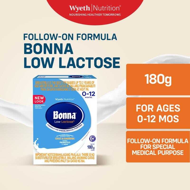 BONNA LOW LACTOSE Stage 1 Infant Formula For 0 To 12 Months 180G 68C ...