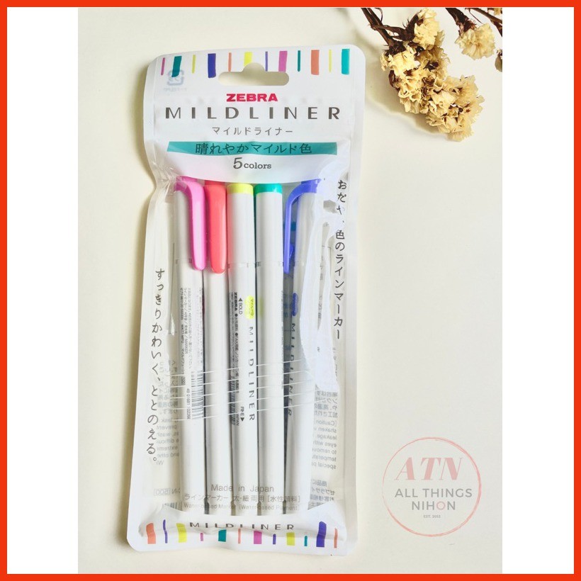 Zebra Mildliner Highlighter Set (Pink, Yellow, Teal, Blue Sets ...