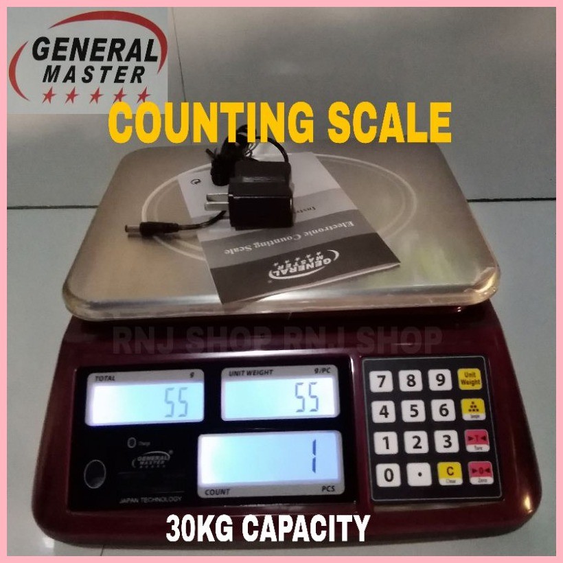 COUNTING SCALE 30KG CAPACITY GENERAL MASTER | Shopee Philippines