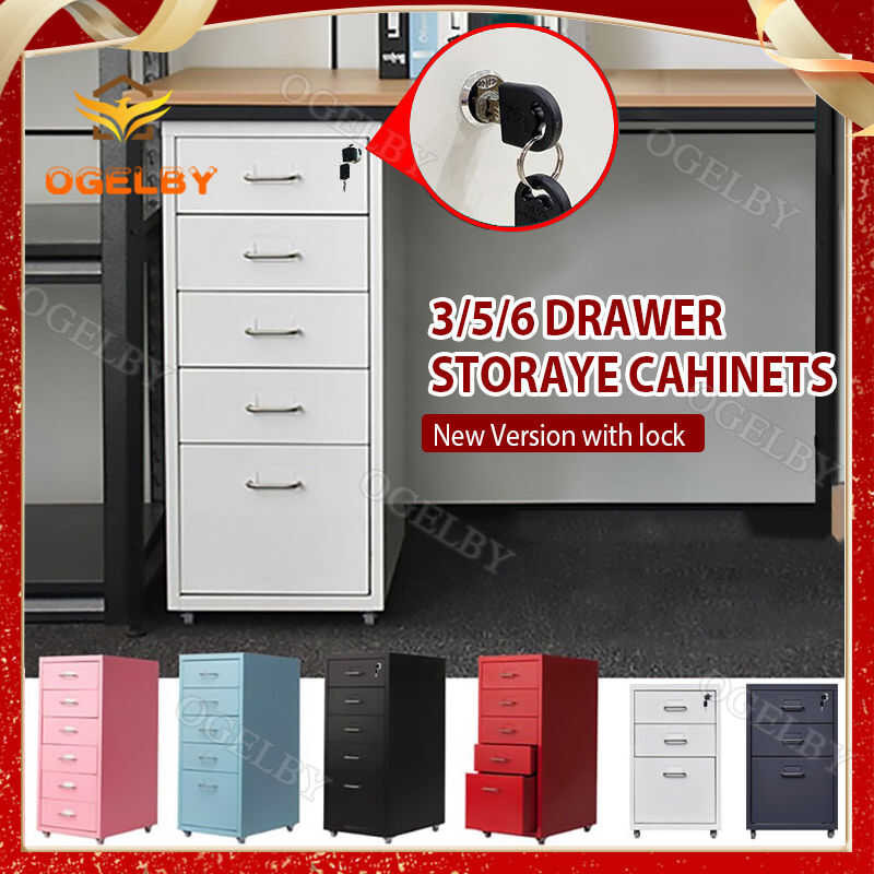 Drawers Metal Cabinet With Lock Unit Mobile Pedestal Drawer With Wheels ...