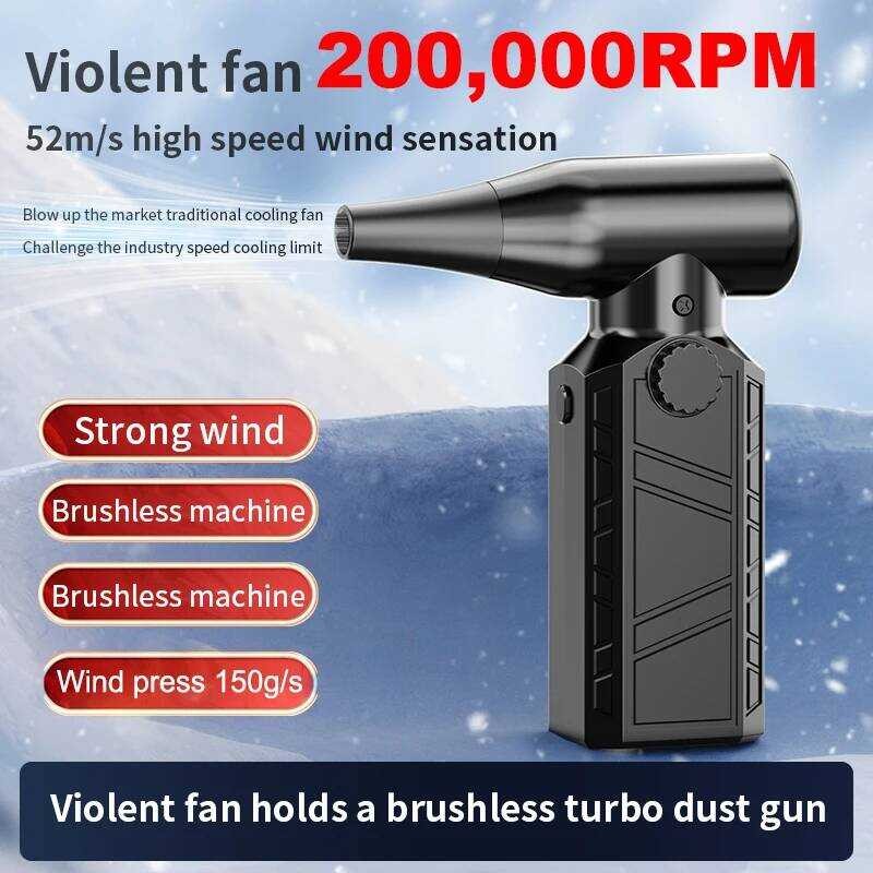 Violent Fan 200000RPM Powerful Air Blower Vacuum Dust Type-C Charging ...