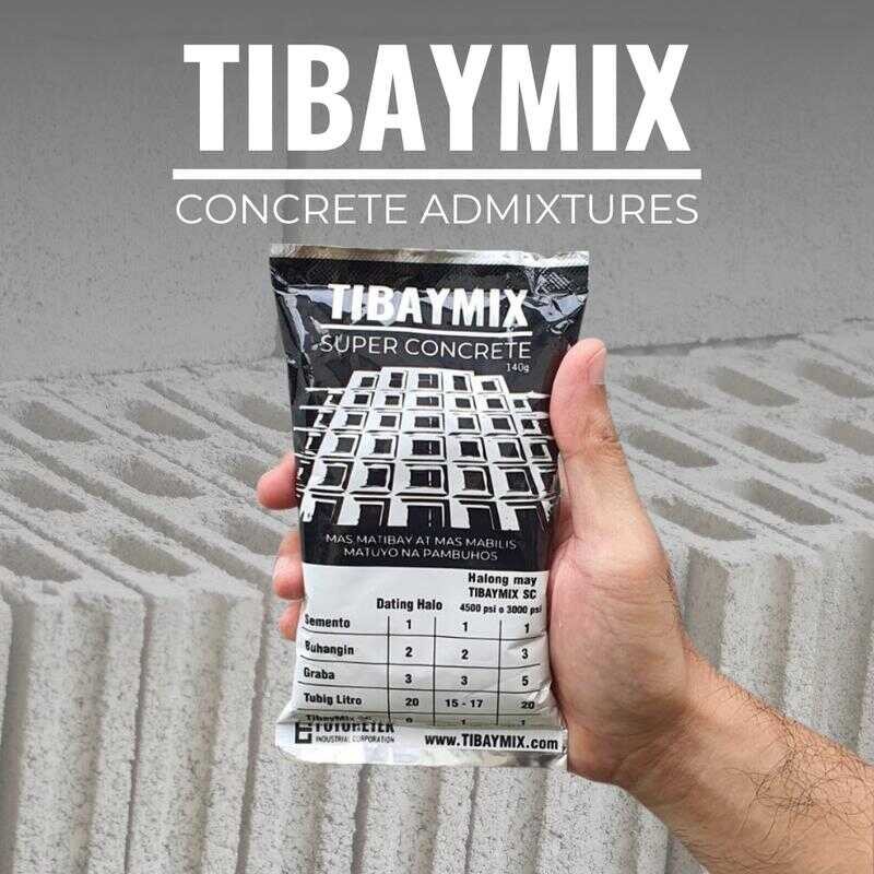 Tibaymix Super Concrete Admixture 140G Sachet - Increase Compressive Strength And Reduce Curing ...