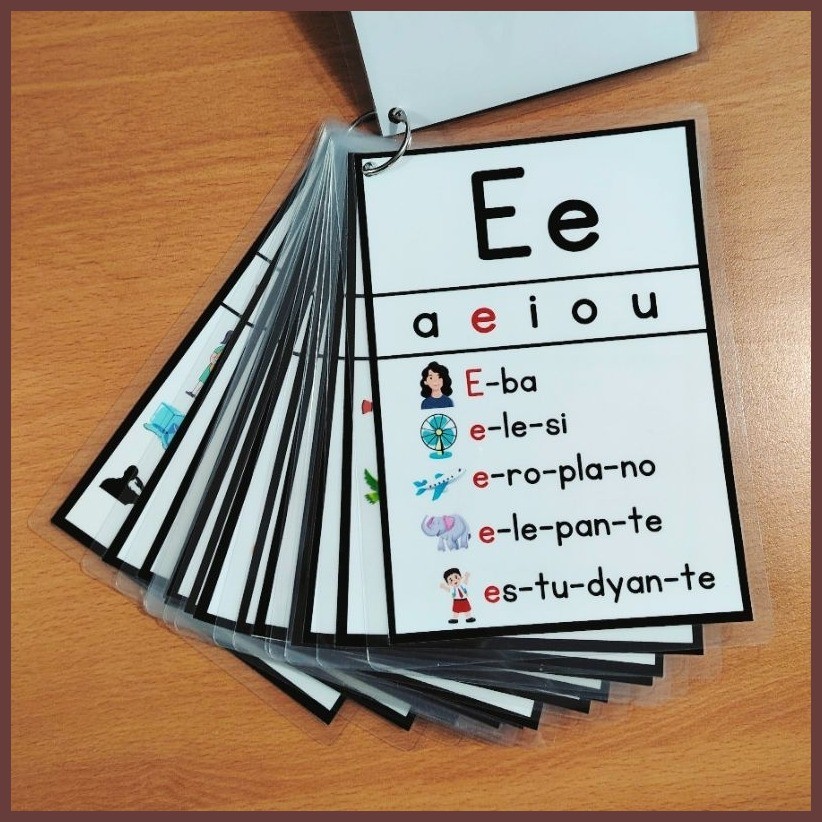 ABAKADA Pagpapantig Flashcards: Pagbasa sa Filipino with Sample ...