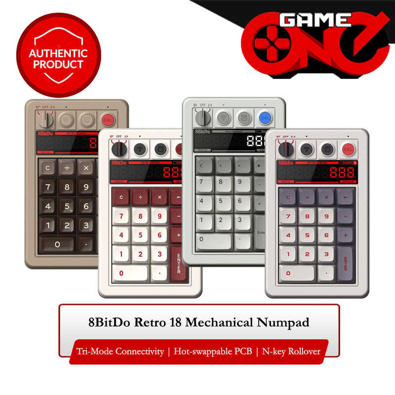 8Bitdo Retro 18 Mechanical Wireless Numpad For Windows & Android 3 ...