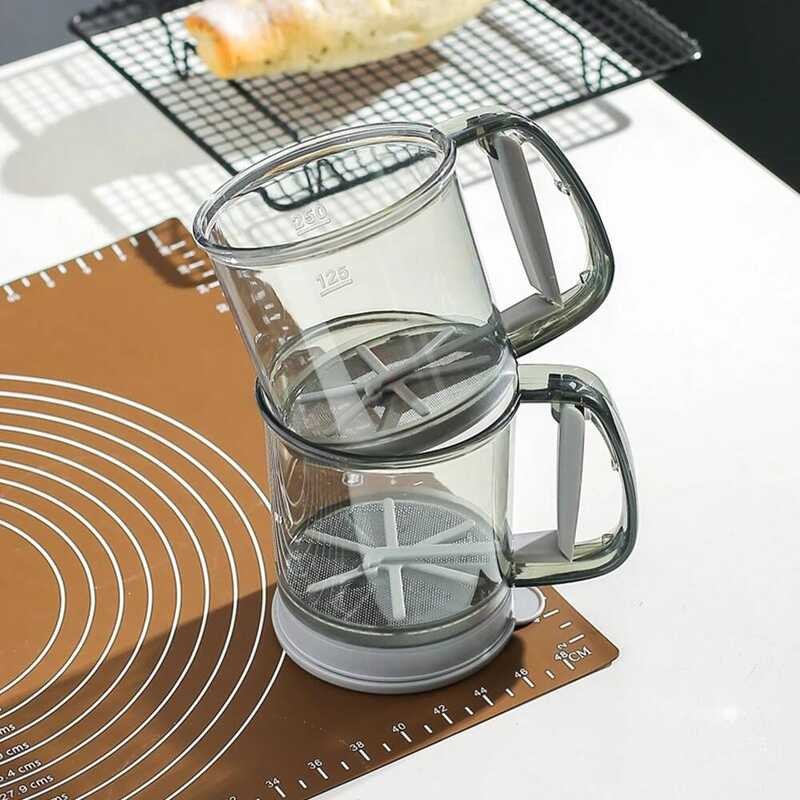 Kitchen Ur ⭐Aa Sieve Handheld Semi-Automatic Sugar Sifter Powder Shaker ...