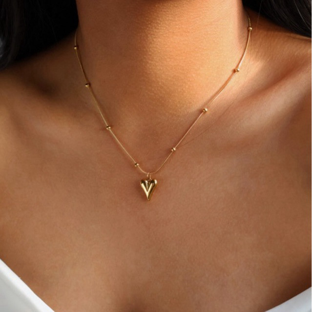 JULIET - Sally Heart Necklace (High-quality Gold Plated Stainless Steel ...