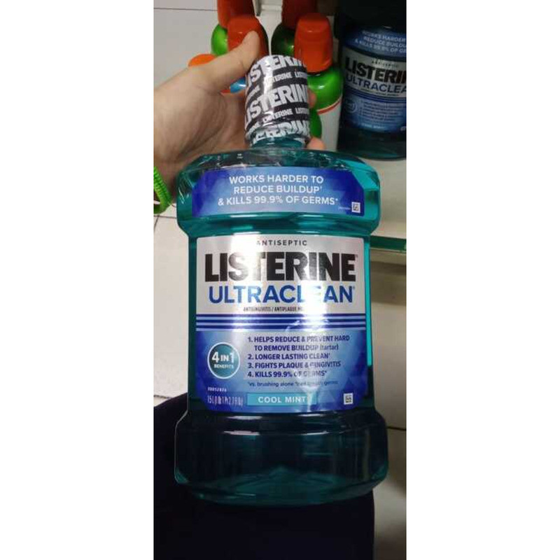 LISTERINE Ultra Clean Mouthwash Cool Mint 1.5L | Shopee Philippines