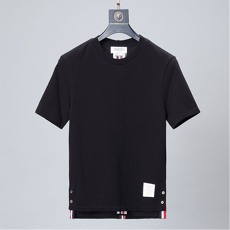 Oversized TB Tom Brown Thom Red Blue Stripe Letter Simple Fashion Mens ...