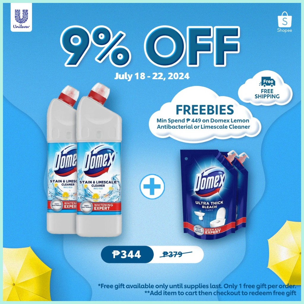 Domex Stain and Limescale Cleaner White Fresh 880ml Bottle 2x | Shopee ...