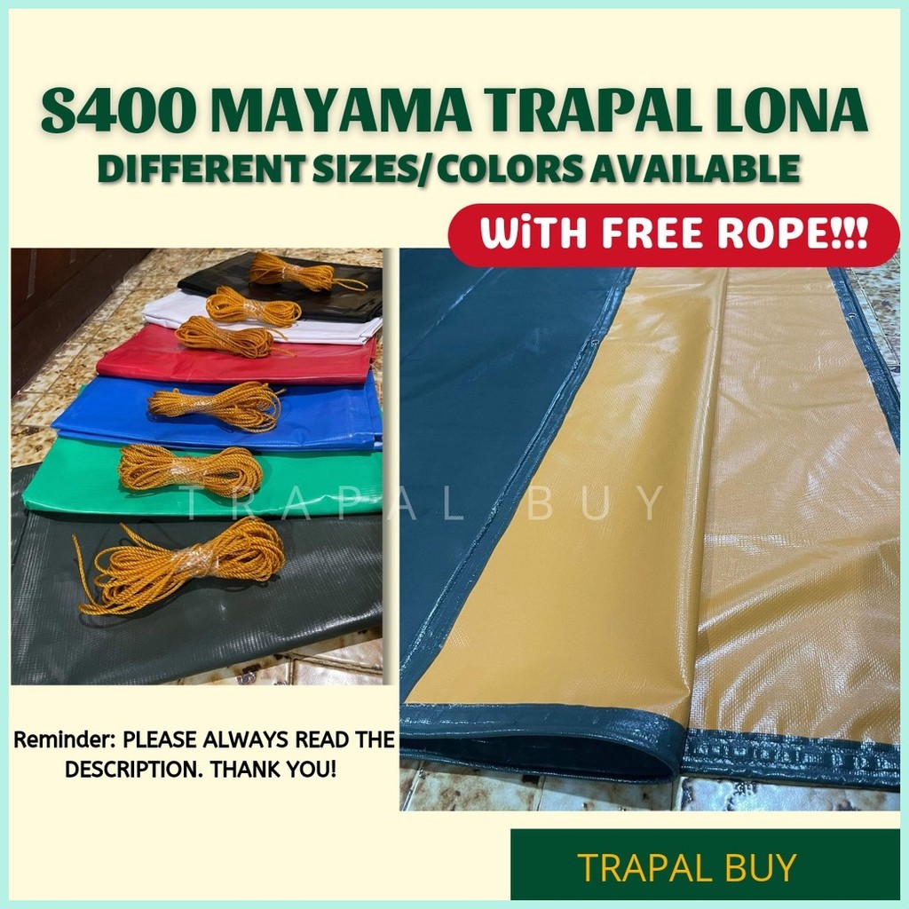6ft x 12ft MAYAMA TOLDA LONA TARPAULIN TRAPAL COVER WITH INNER FIBER ...
