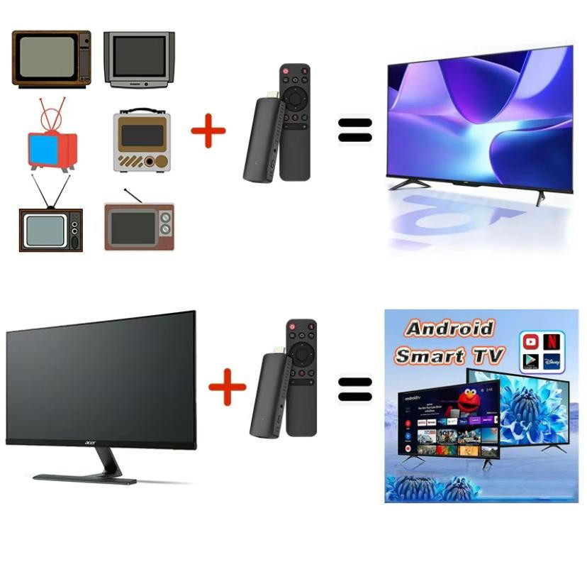 Android TV Box TV Stick 4K HD 16+256GB Wifi Smart TV Media Mini TV Box ...