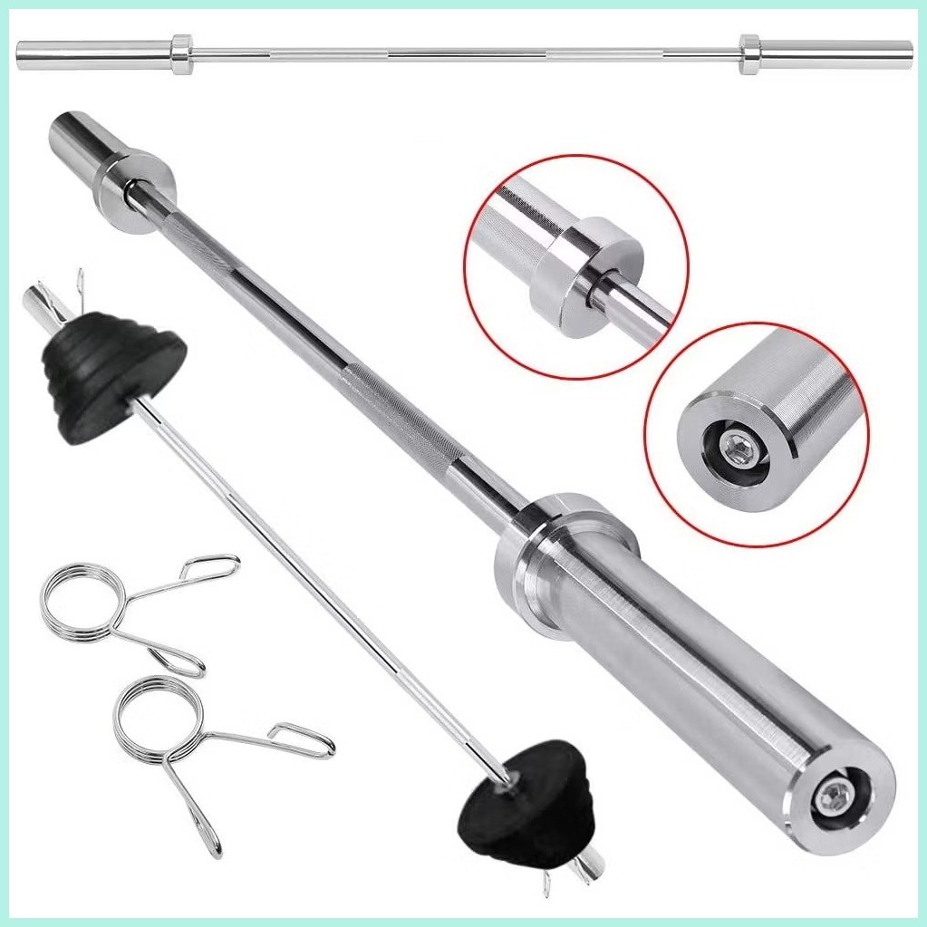 5ft Olympic Barbell Bar 275kg Capacity With Free Clip Type Lock ...