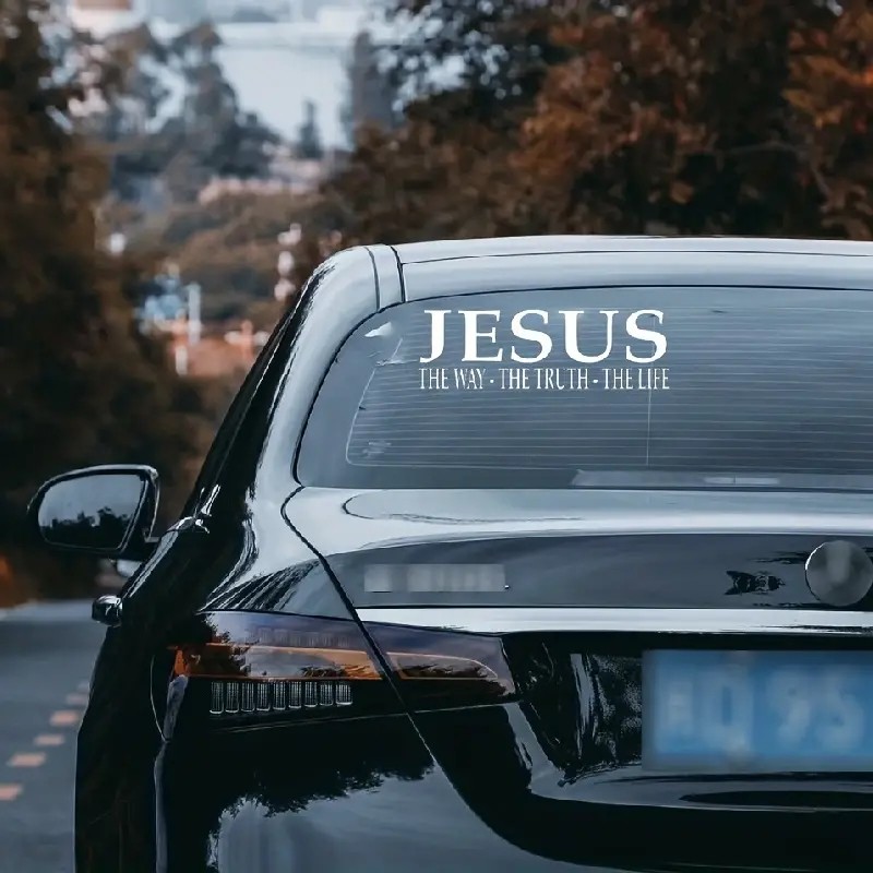 1PC Jesus The Way Truth Life Christian Vinyl Decal For Car Window Decor ...