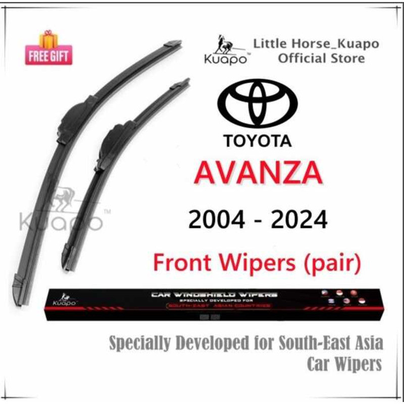 Toyota AVANZA Front Wiper Blade Set / Pair For 2004-2024 Gen1 Gen2 Gen3 ...