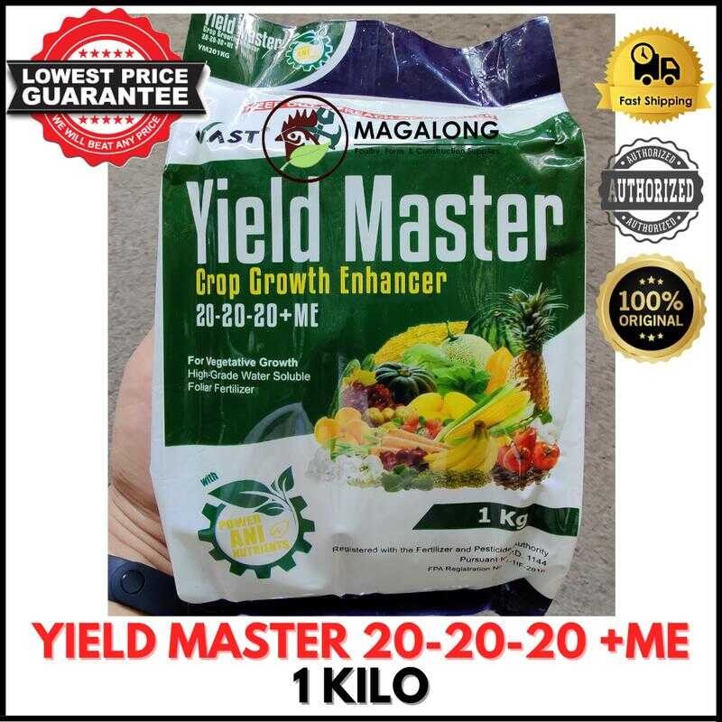 YIELD MASTER 20-20-20+Micro ELEMENTS - FOLIAR FERTILIZER CROP GROWTH ...