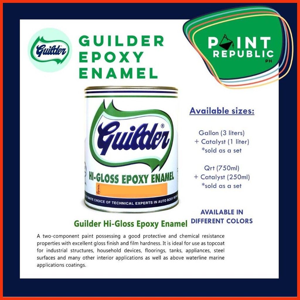 Guilder Epoxy Enamel Colors - Hi Gloss Epoxy Enamel Paint with Catalyst ...