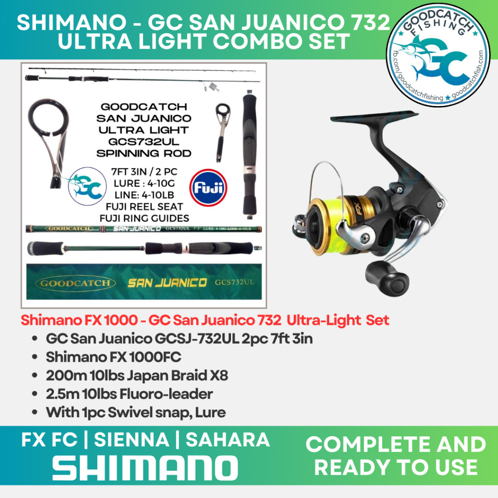 Shimano FX / Sienna and San Juanico Ultra Light Casting Combo Set ...