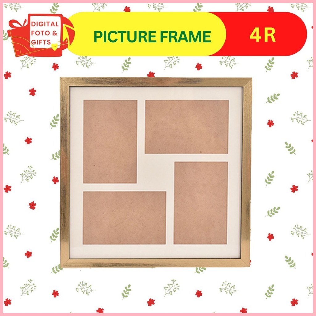 Square Frame 12x12 (Square Collage Frame 4 Openning for 3pcs 4R, with ...