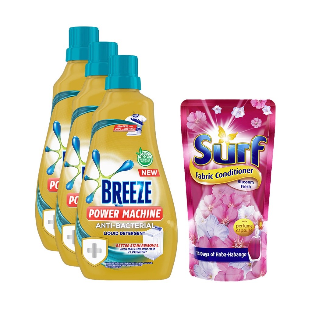 Breeze Liquid Detergent Power Machine Antibacterial 980G 2x, Surf ...